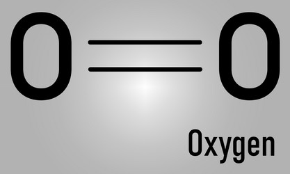 Elemental oxygen o2 molecule skeletal formula Vector Image