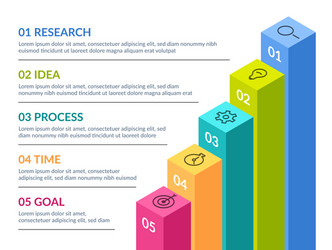 Numbers four points slide template Royalty Free Vector Image