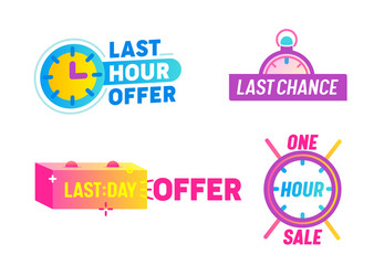Last day offer sticker Royalty Free Vector Image