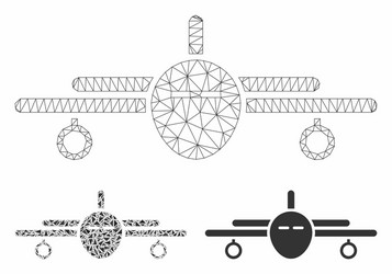 Intercepter plane mesh 2d model Royalty Free Vector Image