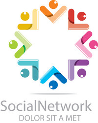 Star network topology lan design networking Vector Image