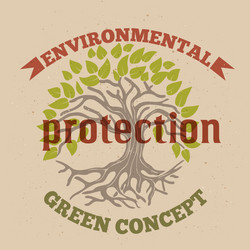 Tree emblem label template Royalty Free Vector Image