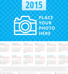 2015 calendar Royalty Free Vector Image - VectorStock