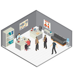 Law justice composition concept 3d isometric view Vector Image