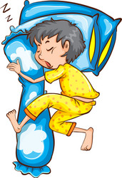 A man sleeping Royalty Free Vector Image - VectorStock