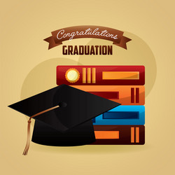 Congratulations graduation card Royalty Free Vector Image