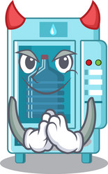 Devil popcorn vending machine is formed cartoon Vector Image