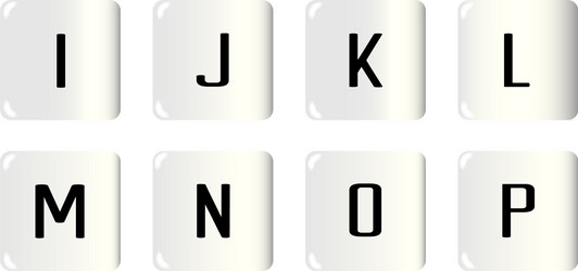 Dice alphabet a to h Royalty Free Vector Image