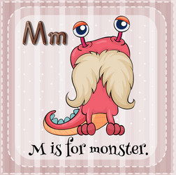 M is for monster Royalty Free Vector Image - VectorStock