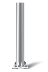 Metal pole pillars set steel pipes bolted Vector Image