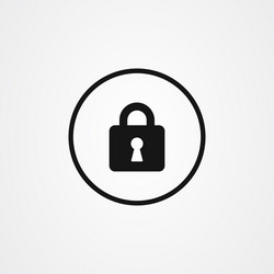 Padlock or lock icon safe and security symbol Vector Image