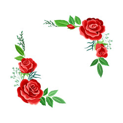 Red Rose Corner Vector Images (over 310)