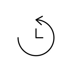 History icon set recent event history Royalty Free Vector