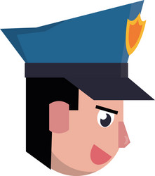 Police face cartoon Royalty Free Vector Image - VectorStock