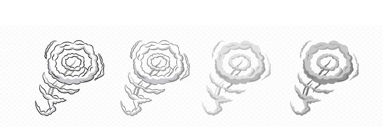 Smoke cartoon wind puff comic Royalty Free Vector Image