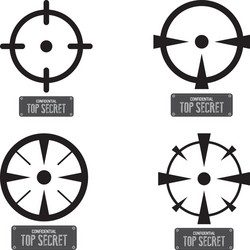 Abstract top secret labels on a white background Vector Image