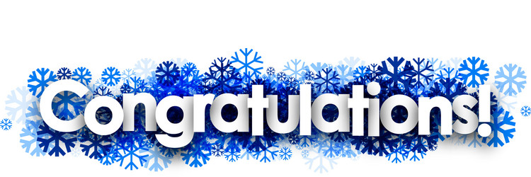 Champion congratulations frame Royalty Free Vector Image