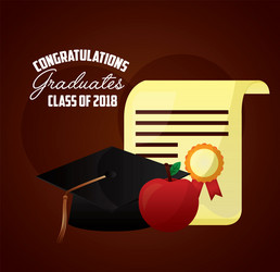 Congratulations graduation card Royalty Free Vector Image
