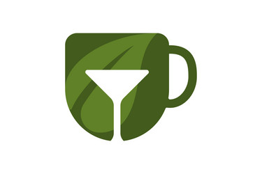 Green jar and leaf designs inspiration isolated Vector Image