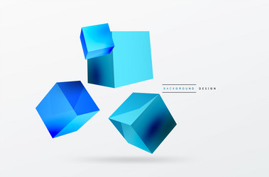 Abstract cube emblem design Royalty Free Vector Image