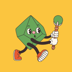 Dnd dice for board games in old classic cartoon Vector Image