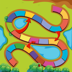 Colorful board game template Royalty Free Vector Image