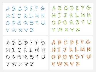 Sketch set of hand sign language alphabet Vector Image