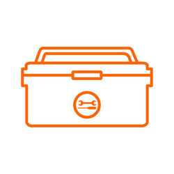 Simple tool box storage drawing graphic Royalty Free Vector