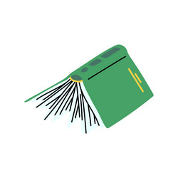 Cartoon green book open education concept Vector Image