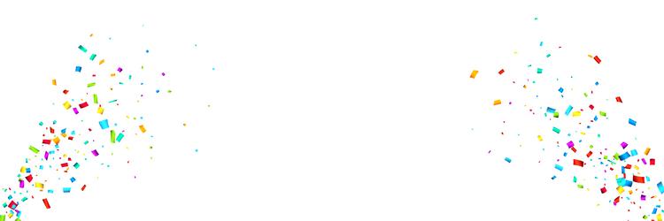 Falling blue cut out foil ribbon exploding Vector Image