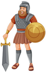 Goliath cartoon character from religious bible Vector Image