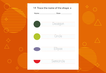 Word tracing worksheets for kids letters trace Vector Image