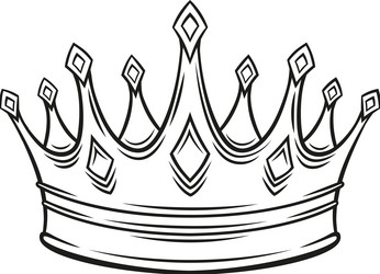 Crowns outline icon Royalty Free Vector Image - VectorStock