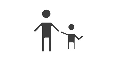 Mother and daughter icon filled Royalty Free Vector Image