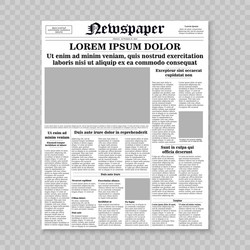 Newspaper wireframes front pages brochures Vector Image