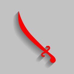 Sword sign red icon Royalty Free Vector Image - VectorStock