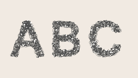 Hand-drawn alphabet Royalty Free Vector Image - VectorStock