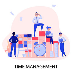 Time management horizontal banner Royalty Free Vector Image