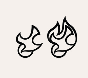 Cross with holy spirit fire art icon Royalty Free Vector