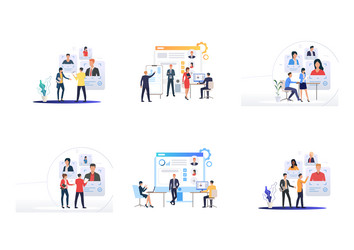 Personnel selection set Royalty Free Vector Image