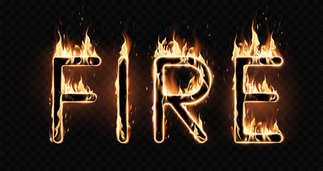 Word halloween is written in fiery letters Vector Image