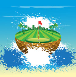 Golf ball tree Royalty Free Vector Image - VectorStock