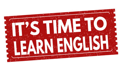 Its time to learn english speech bubble Royalty Free Vector
