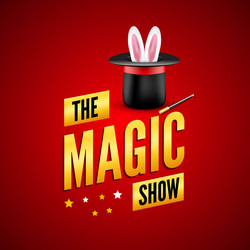 Magic show poster design template show Royalty Free Vector