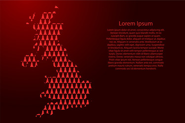 United kingdom map abstract schematic from blue Vector Image
