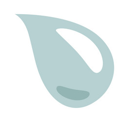 Water drop decor element flat icon Royalty Free Vector Image