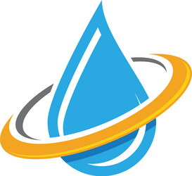 Water solution logo design template Royalty Free Vector