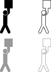 Silhouette Man Carry Load Vector Images (over 150)