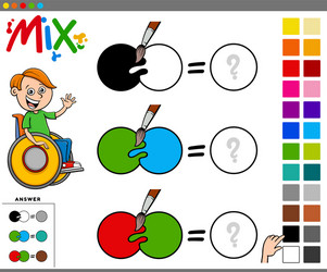Main colors educational coloring task Royalty Free Vector