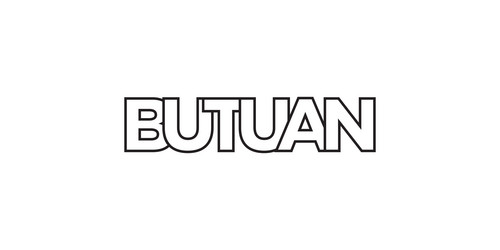 Butuan in the philippines emblem design Royalty Free Vector